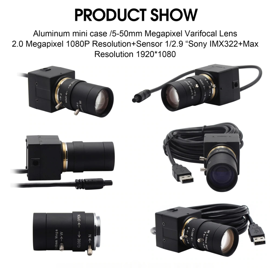 CR2M01 กล้องอุตสาหกรรม Industrial Camera 2.0MP Lens 5.0-50 IMX323H264 ...