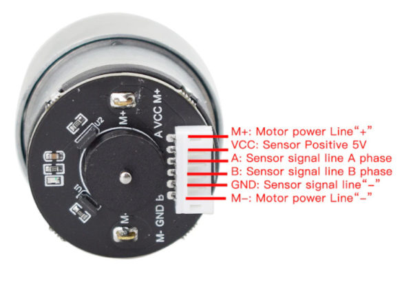MTDE02 มอเตอร์เกียร์ดีซี เอ็นโค้ดเดอร์ DC Gear Motor Encoder 37mm Hall ...