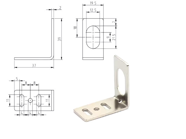 BKBP01 อุปกรณ์ติดตั้งฐานยึด ขายึด ที่ยึด Proximity Sensor Mounting ...