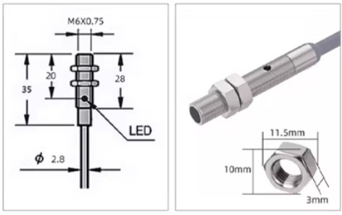 SIMM01 เซนเซอร์ตรวจจับโลหะพร็อกซิมิตี้เซนเซอร์ Inductive Proximity ...